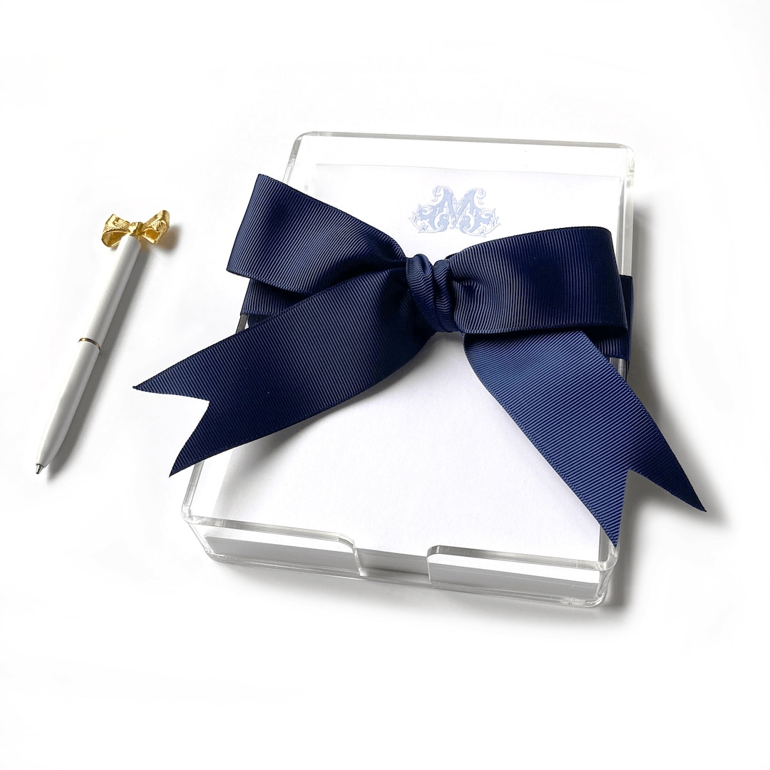 Personalized Notepad and Acrylic Tray | Monogrammed Notepad ...
