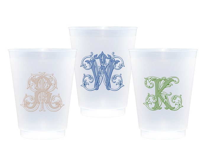 Personalized Shatterproof Cups, Monogrammed Frosted Cup, Monogrammed ...