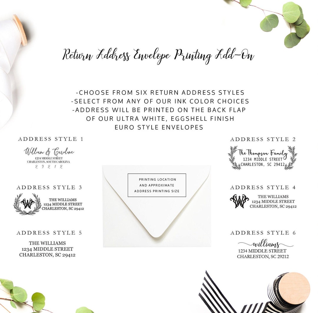 Return Address Envelope Printing - Etsy