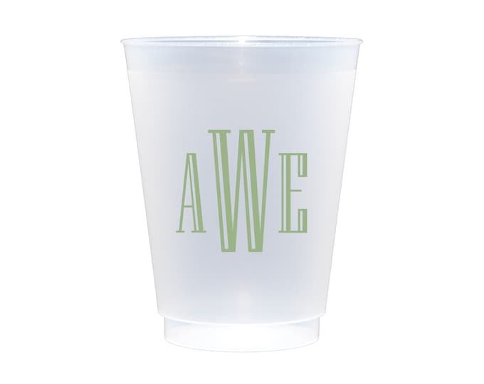 Personalized Shatterproof Cups, Monogrammed Frosted Cup, Monogrammed ...