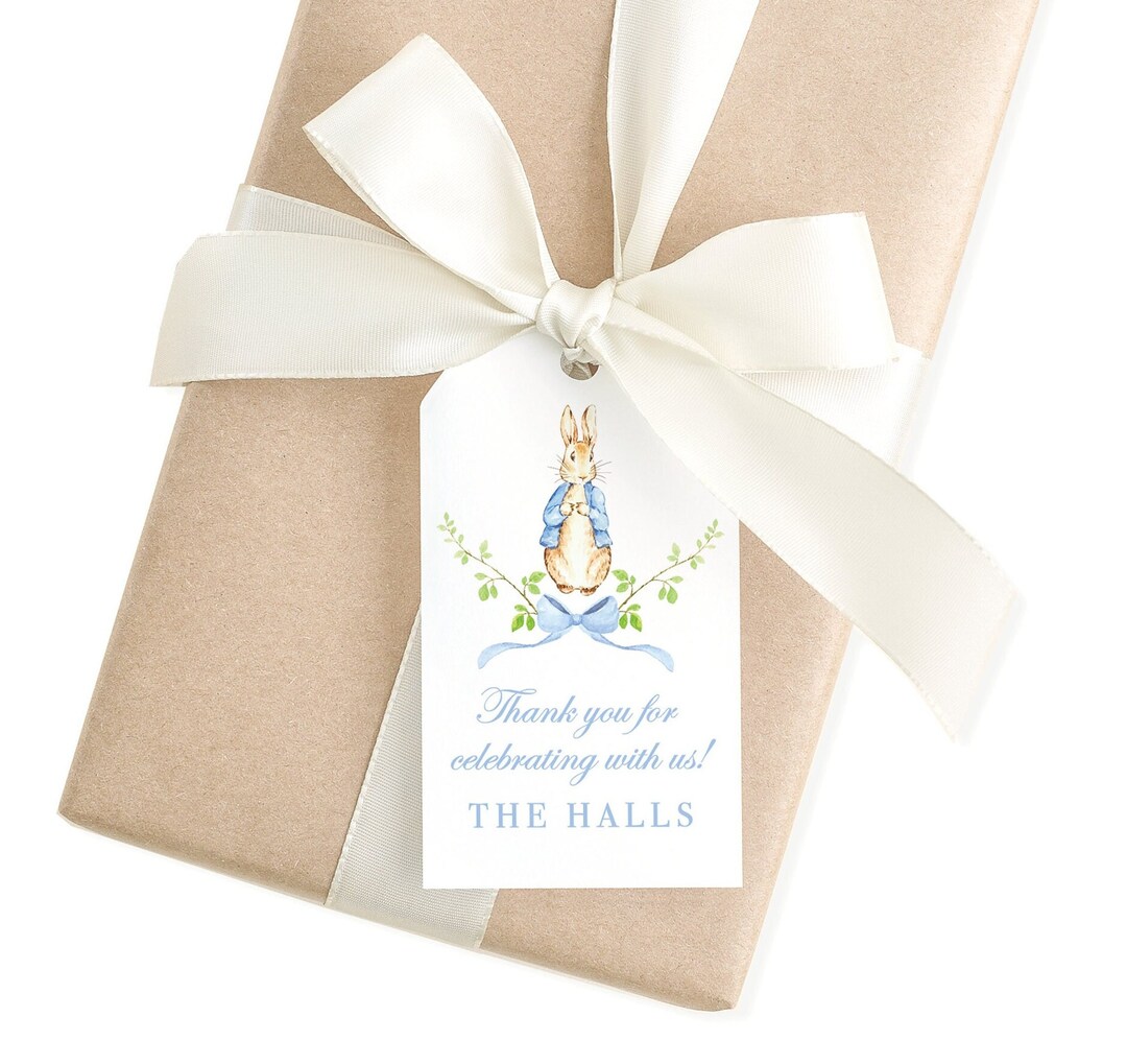 Baby Shower Gift Tags | Peter Rabbit Gift Tags | Baby Boy Shower Gift ...
