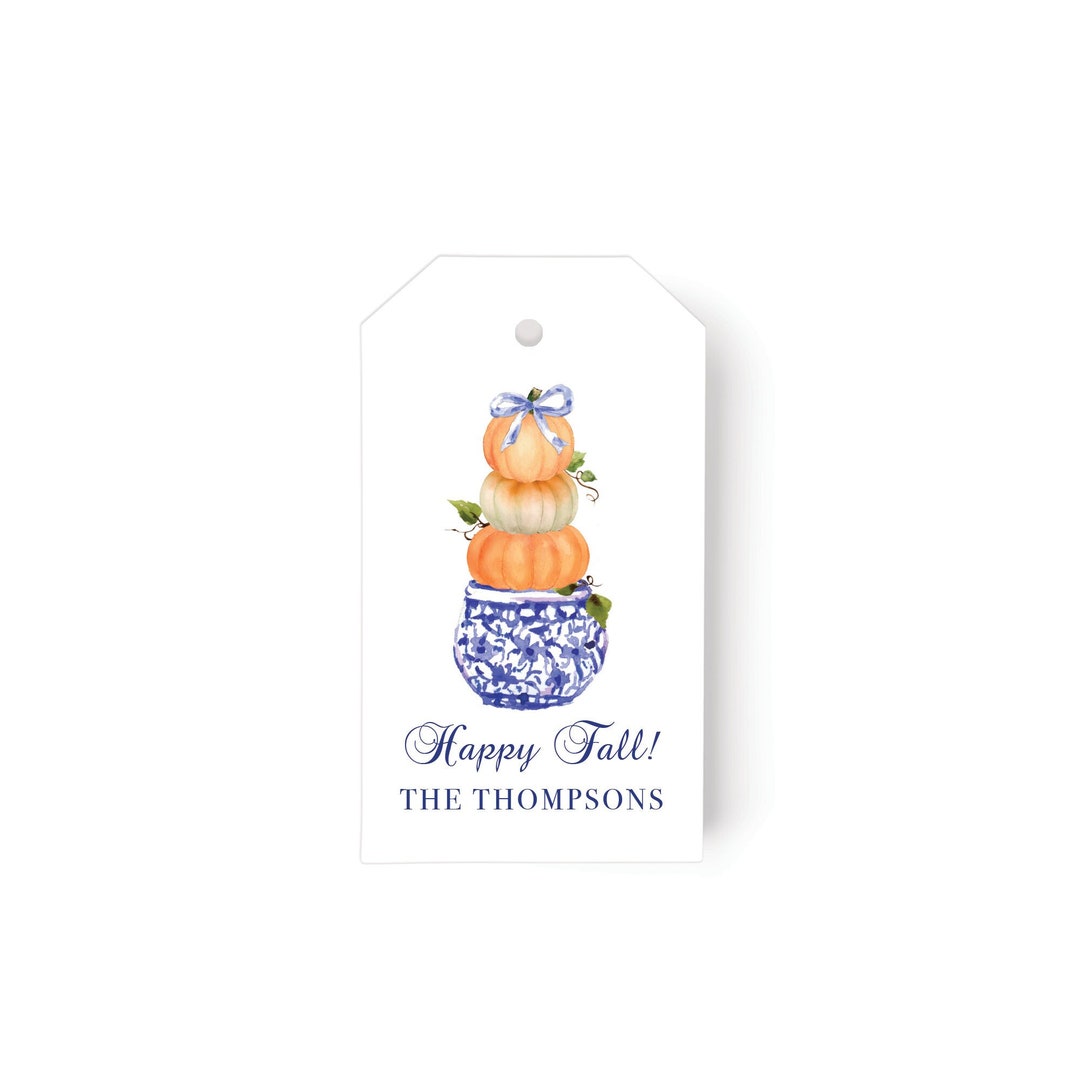 Fall Gift Tags | Custom Gift Tags | Personalized Gift Tags | Pumpkin ...