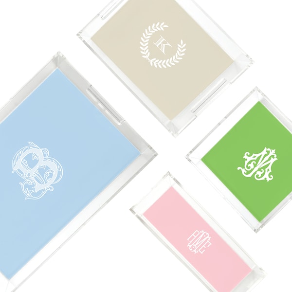 Acrylic Monogram Tray - Etsy