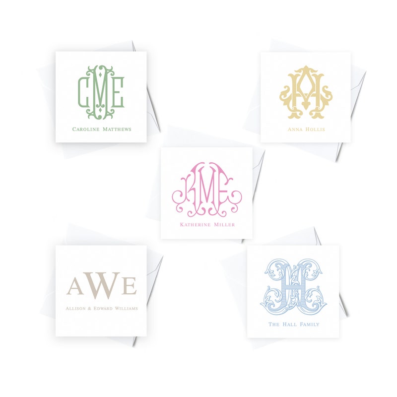 Monogrammed Note Cards - Etsy