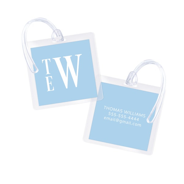 Laminated Bag Tags Personalized - Etsy