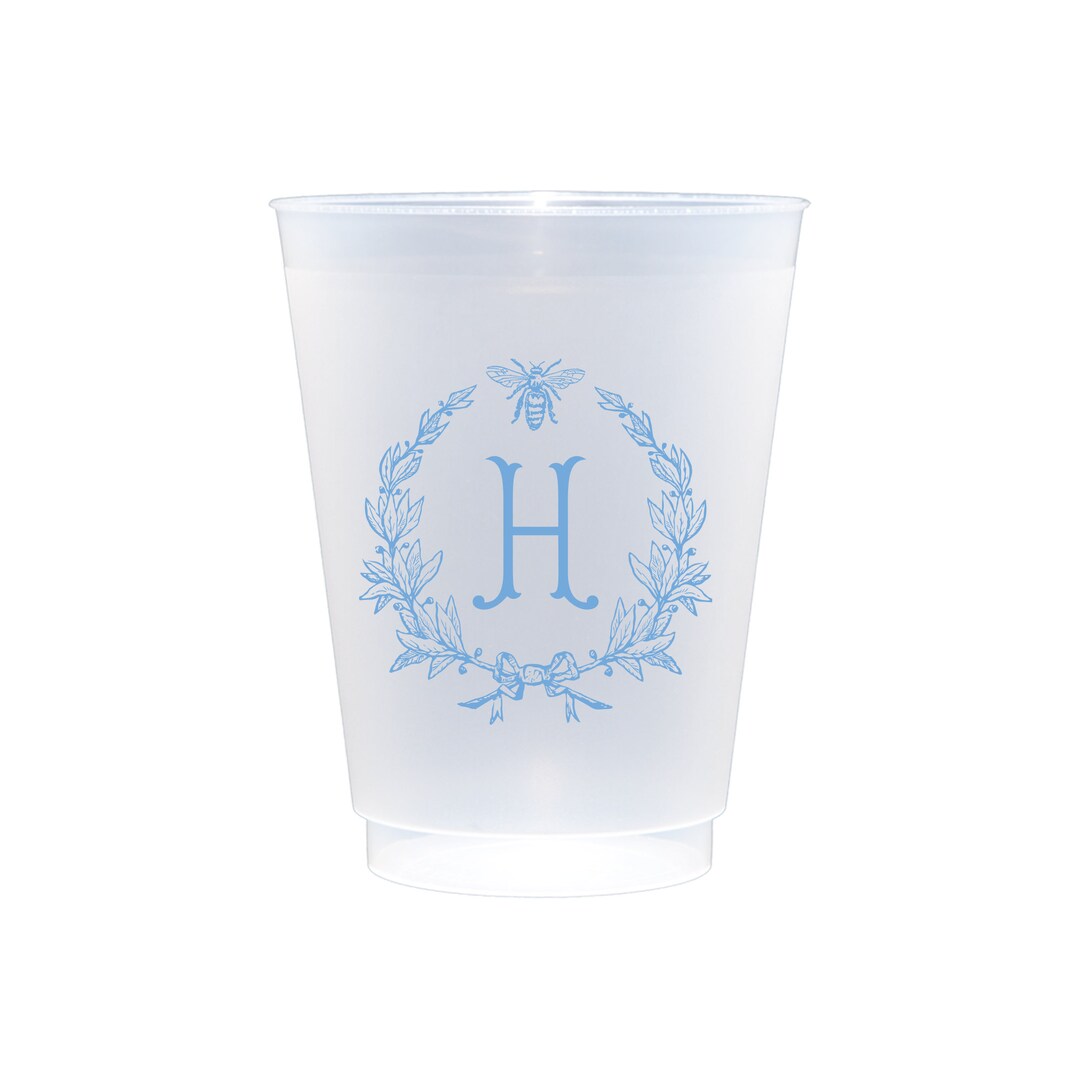 Personalized Frosted Plastic Cups: Shatterproof Monogrammed Party ...