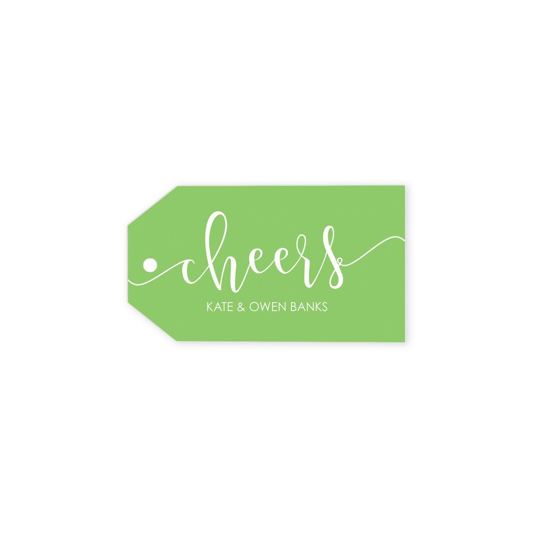 Personalized Gift Tags | Custom Gift Tags | Cheers Gift Tags - Etsy