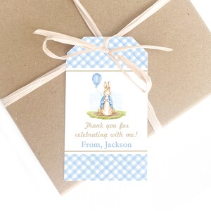 Party Favor Gift Tags | Peter Rabbit Gift Tags | First Birthday Gift ...
