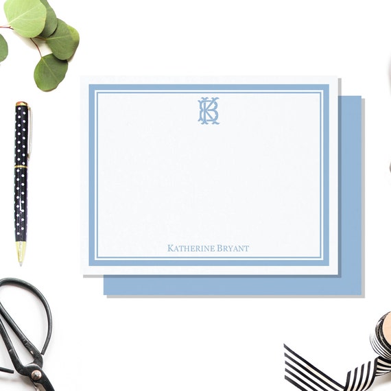 Personalized Note Card Personalized Stationery Monogrammed - Etsy