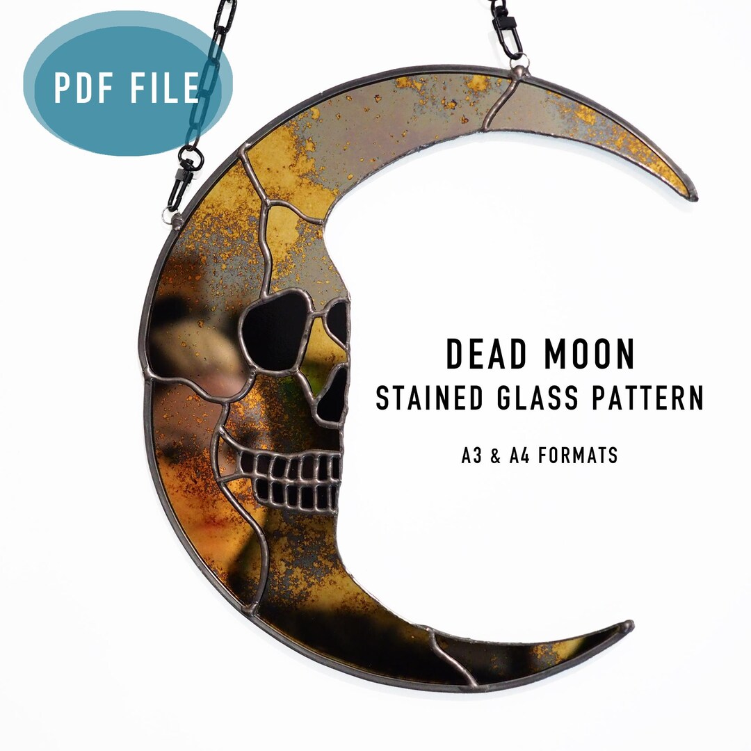 Dead Moon Stained Glass Pattern PDF File - Etsy