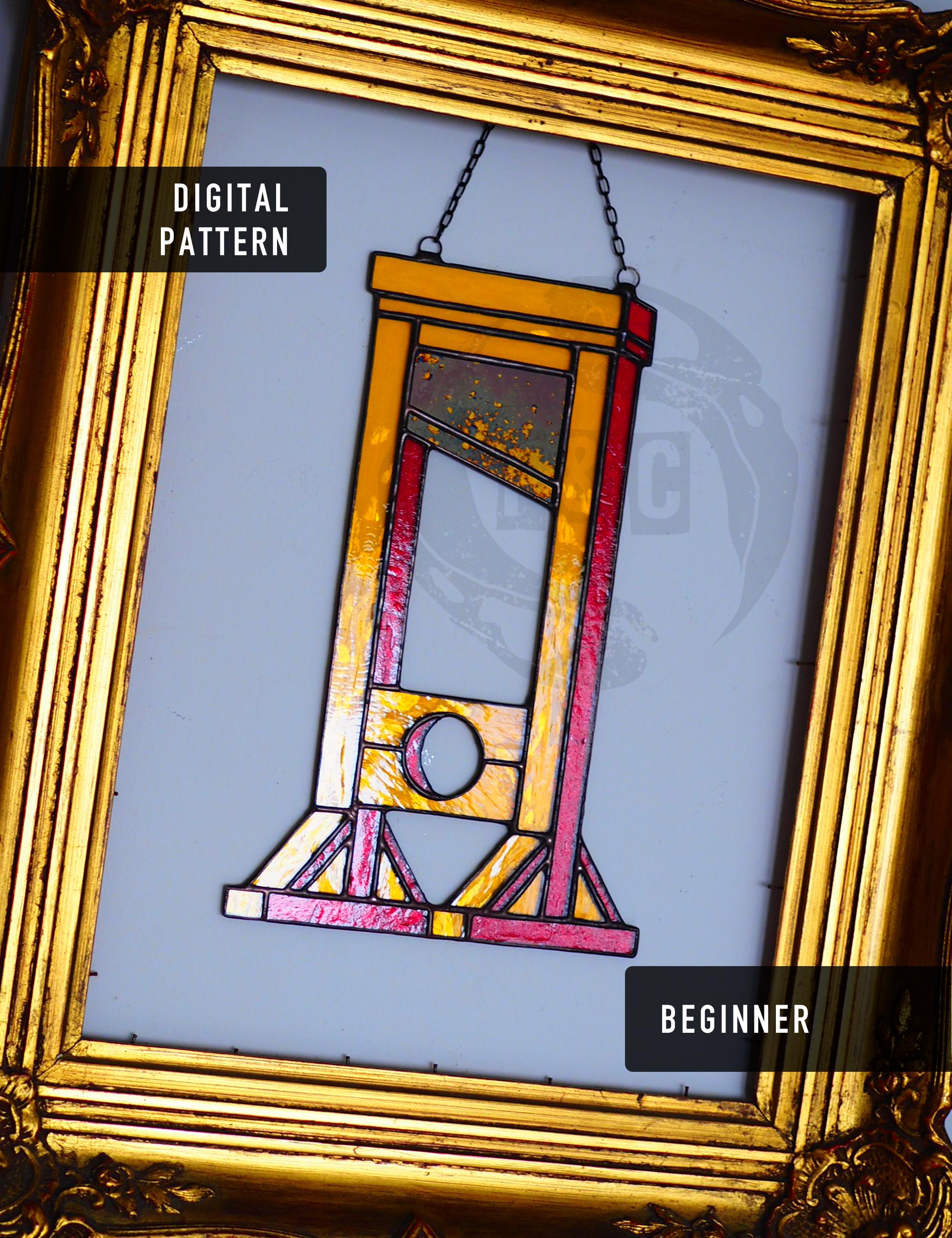 Guillotine Eat the Rich - Stained Glass Pattern PDF File - Beginner - Etsy