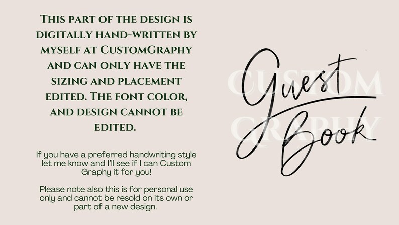 MODERN CALLIGRAPHY Wedding Signage, Printable Guest Book Sign, Large ...