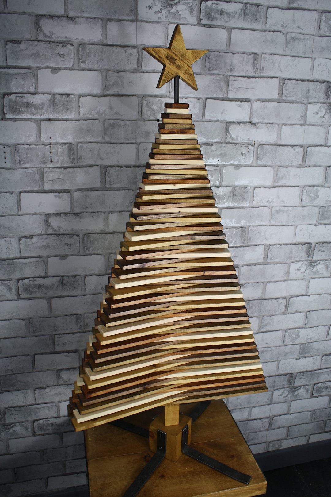 Infinity Eco Wooden Decorative Christmas Tree Multicoloured Stain ...