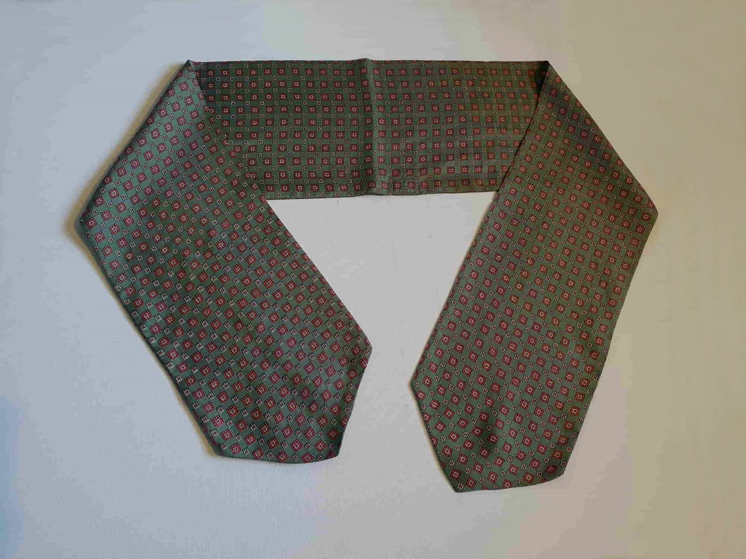 1960s Olive Green Silk Cravat, Ascot, by Rodney - Etsy