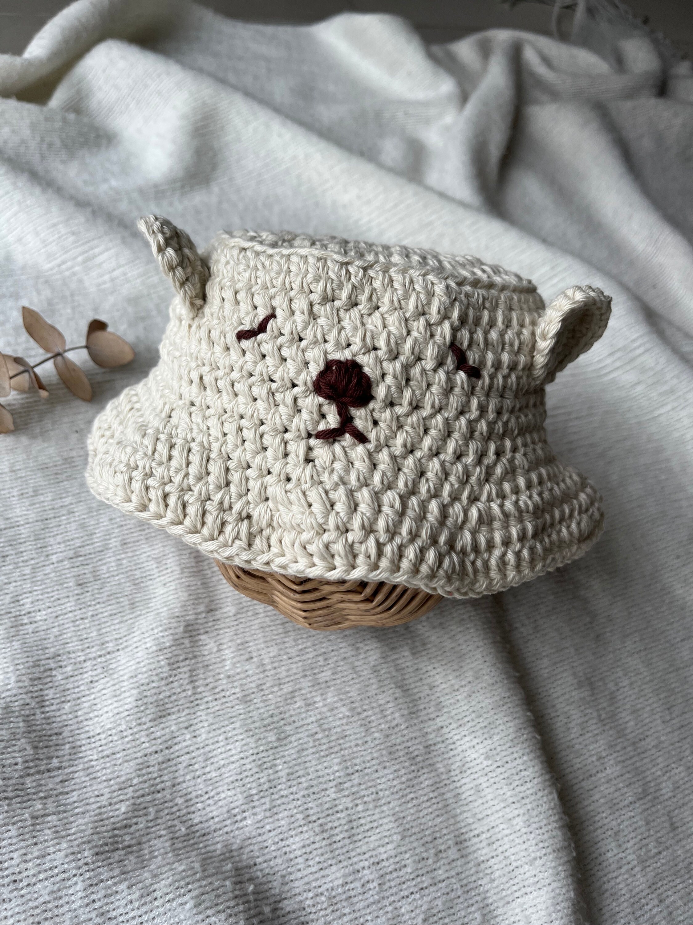 BABY BUCKET HAT ~ Girl Boy Baby Hat ~ Newborn Bear ~ Toddler Hat ...