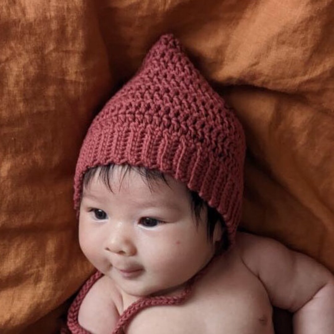 PIXIE BABY BONNET Newborn Pixie Style Handmade Baby Hat - Etsy UK