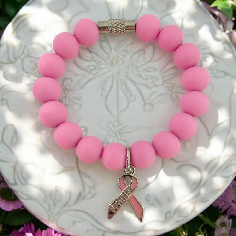 Pink Ribbon Beads - Etsy