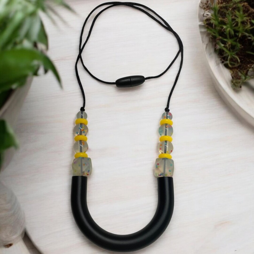 Tube Fidget Necklace, Sensory Calming Pendant, Fiddle Necklace ...