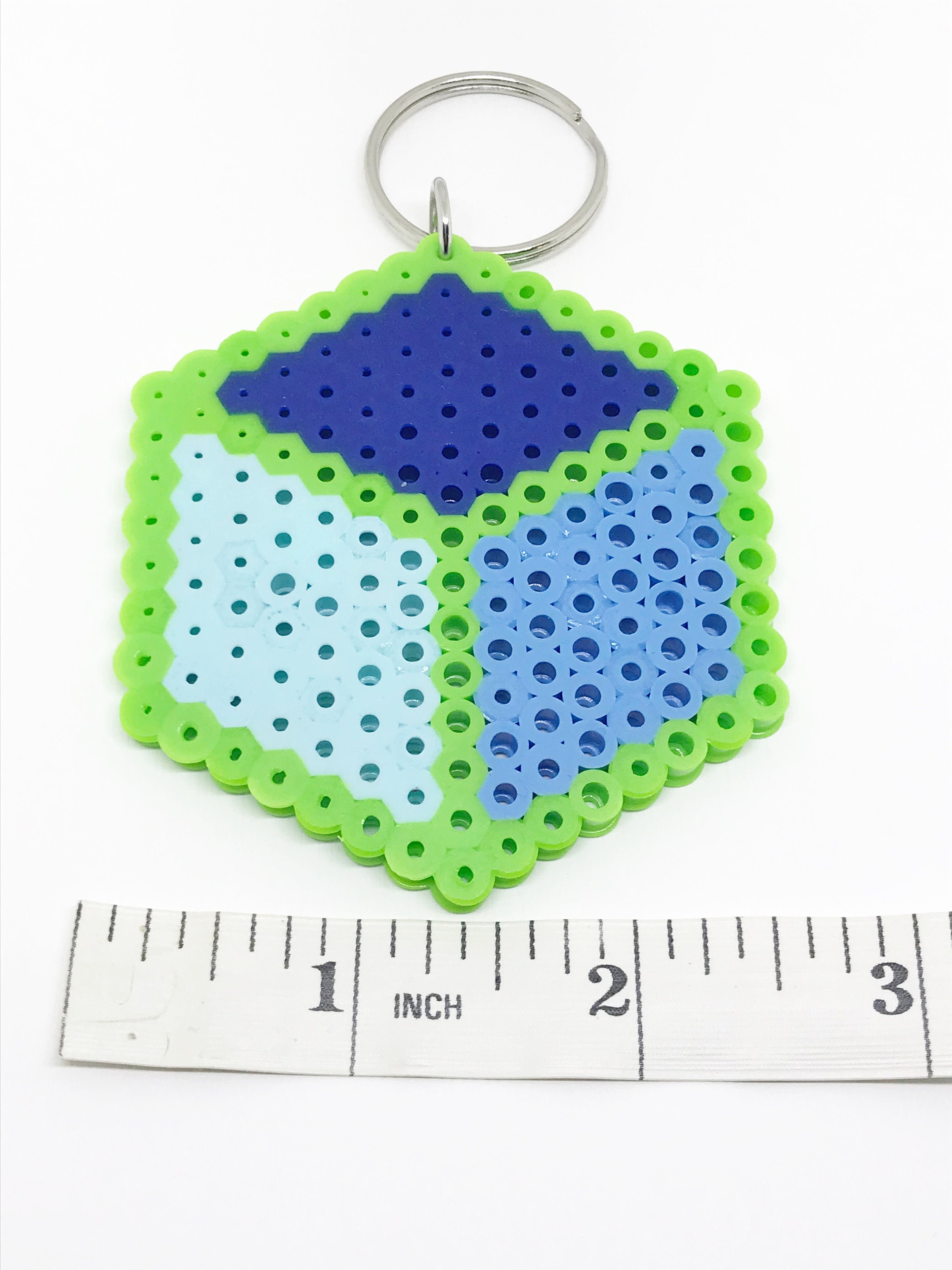 Perler Bead Keychain Keychain Perler Beads Hama Bead | Etsy