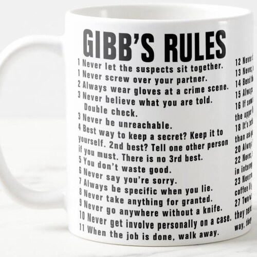 New Version NCIS gibbs' Rules Coffee Mug With - Etsy