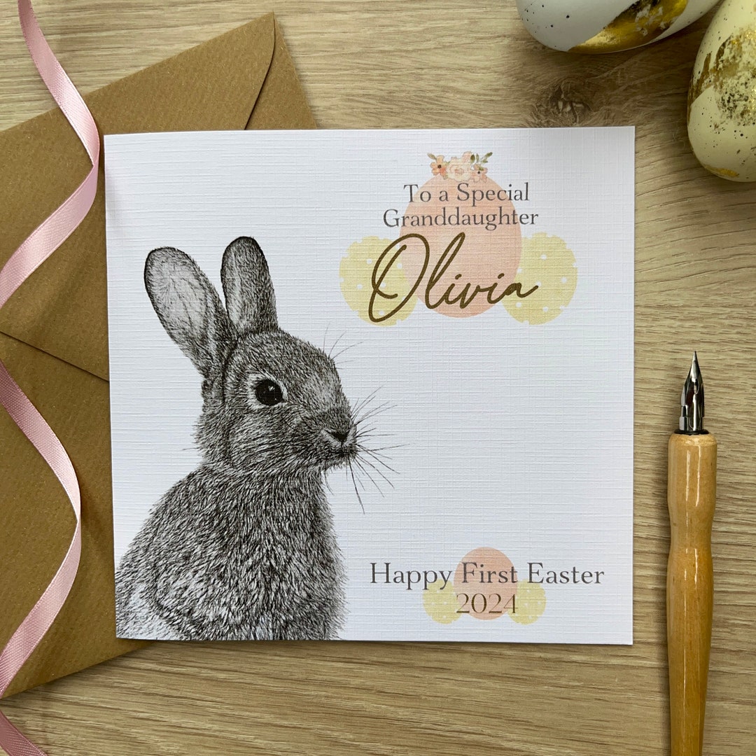Personalised First Easter Card|first Easter Card for Granddaughter ...