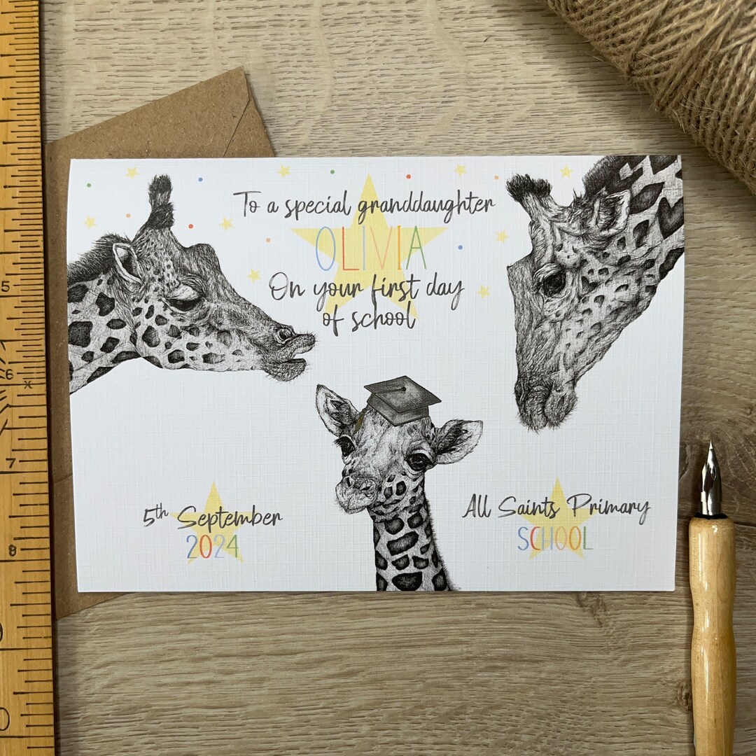 Personalised First Day of School Card|1st Day of School Card for ...