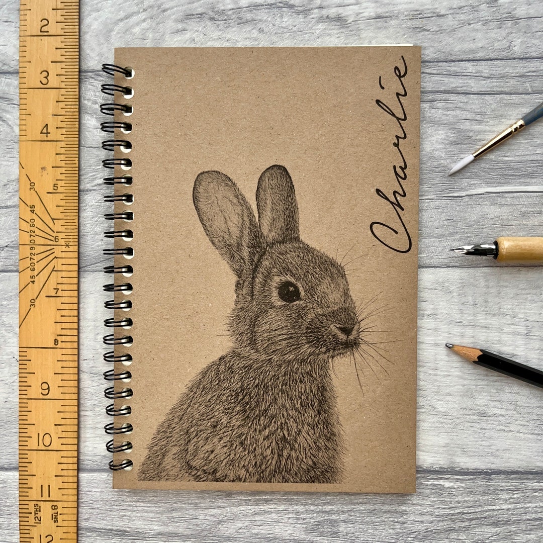 Personalised A5 Notebook|bunny Rabbit|personalised Gift|sketchbook ...