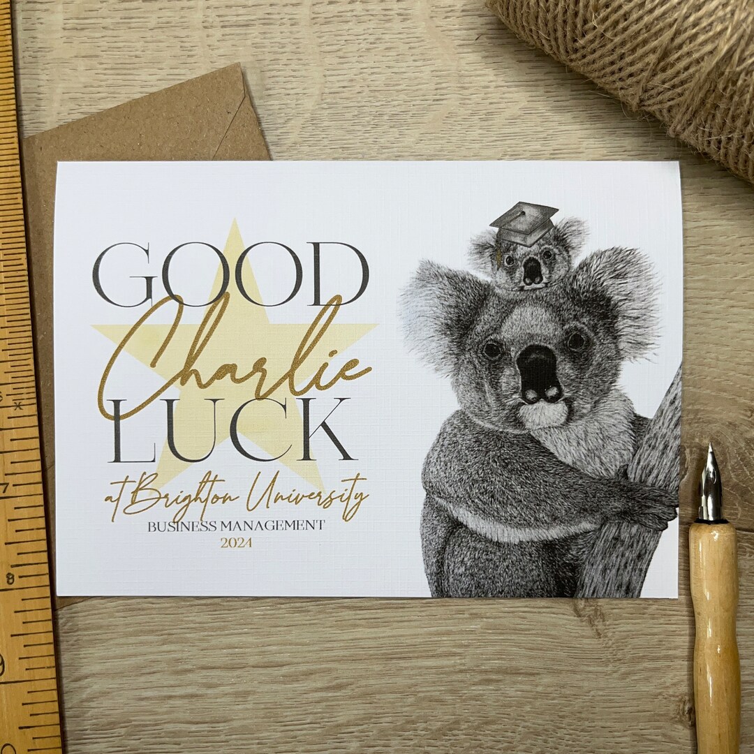 Personalised Good Luck at University Carduniveristy Cardoff to Uni ...