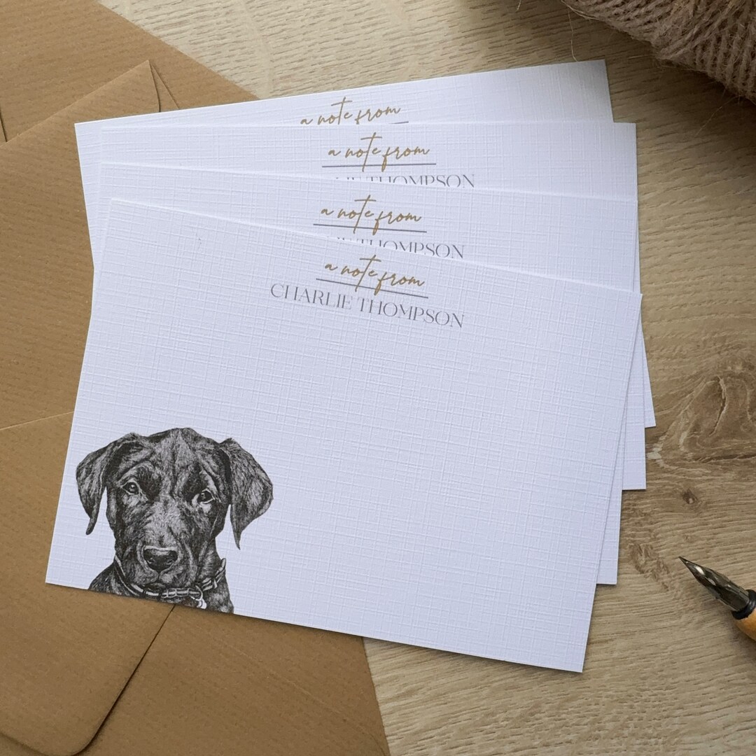 Personalised Labrador Notecards|pack of 8 Notecards|dog Notecards ...