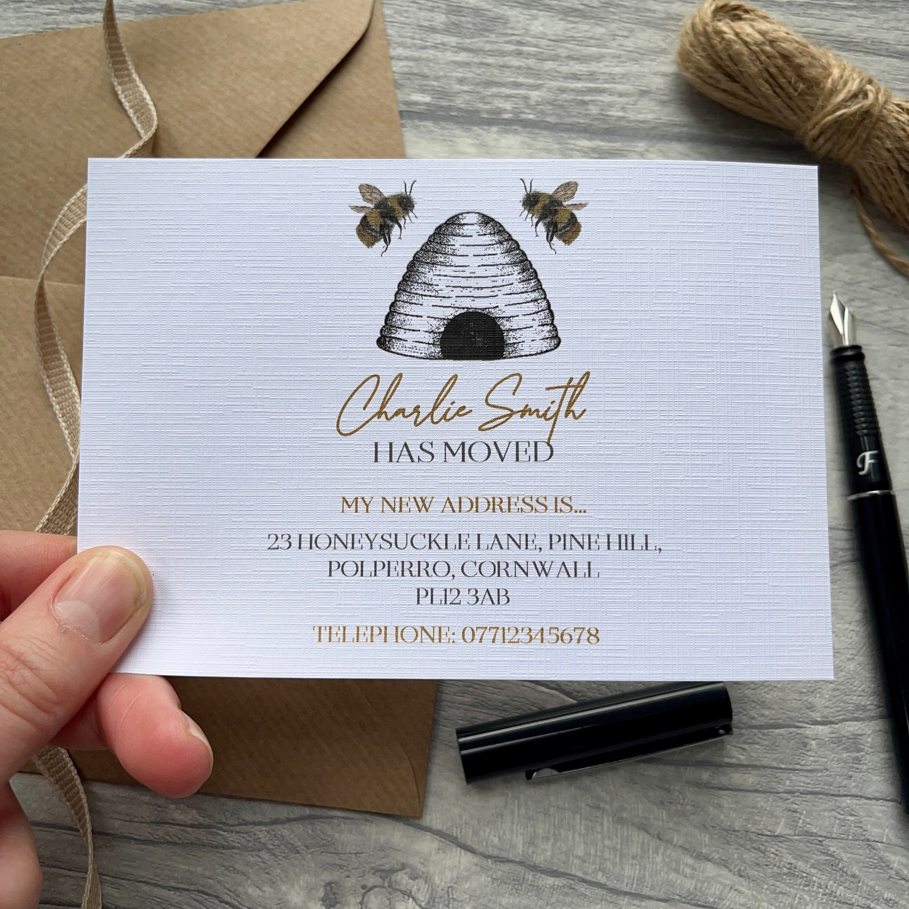 Personalised Change of Address Cards Pack of 8 Weve Moved - Etsy UK