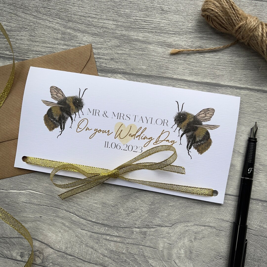 Personalised Wedding Money Wallet, Money Envelope, Voucher Envelope ...