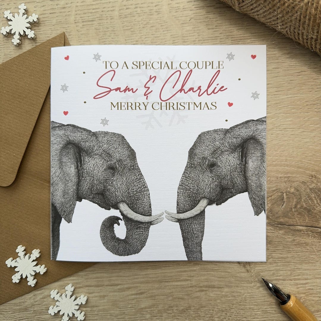 Personalised Special Couple Christmas Cardchristmas Card for Special ...