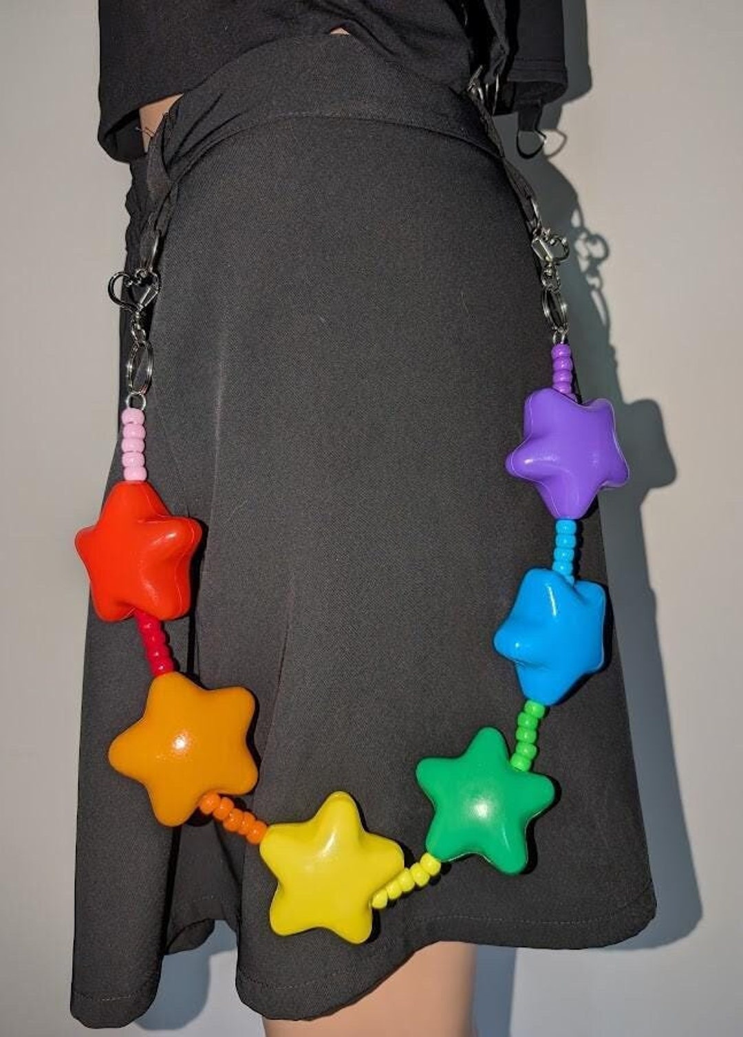 Rainbow Kandi Star Ball Pit Chain Rave Party Festival - Etsy