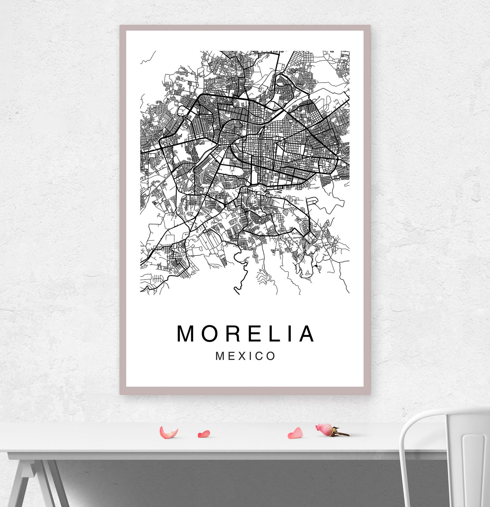 Morelia Map Print Morelia City Map Poster Wall Art City Map | Etsy