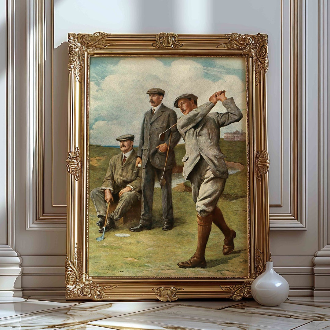 Vintage Golf Course Art Print: Antique Golfing Landscape - Etsy