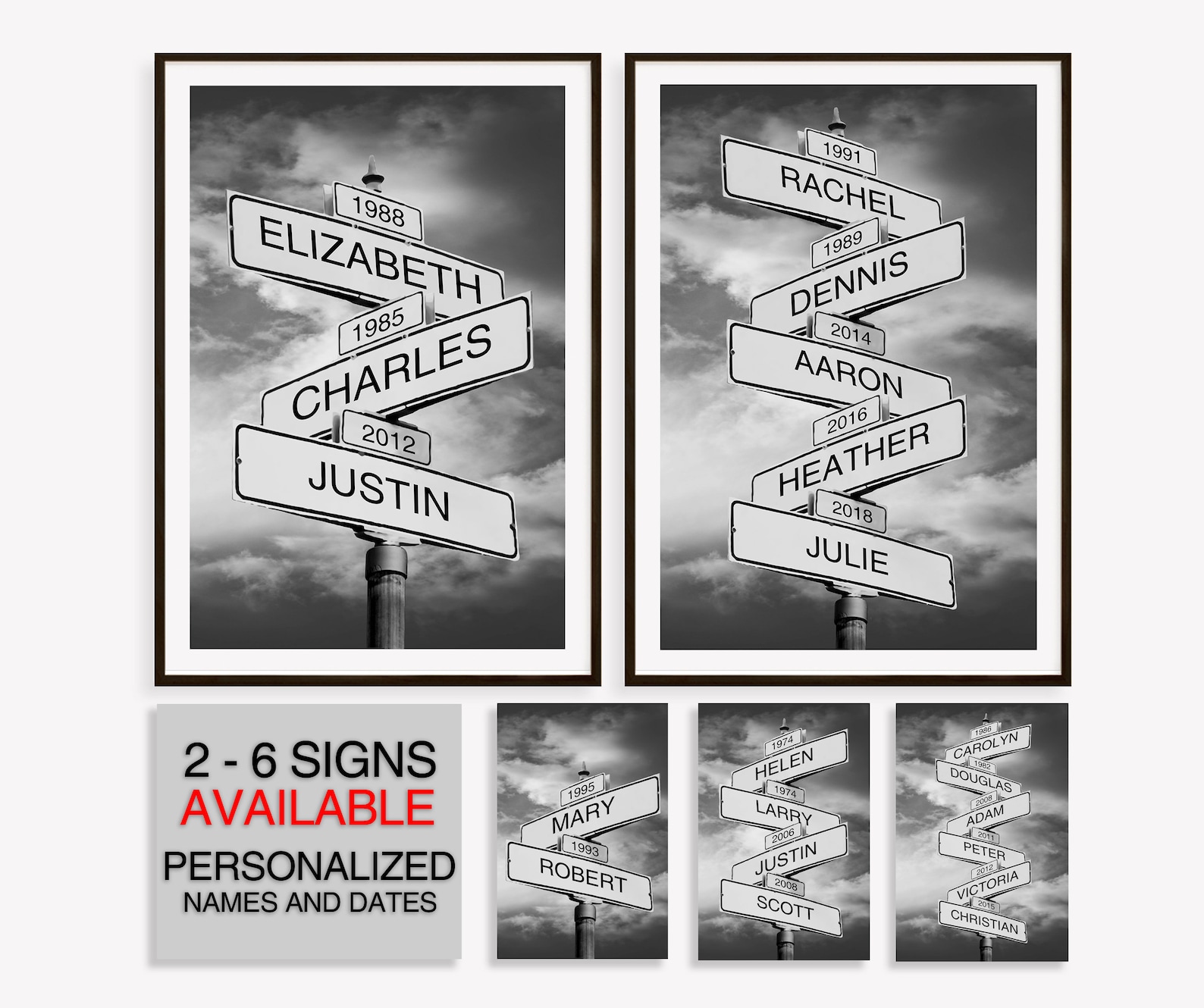 Choose Your Own Family Combination Personalized Family Name - Etsy