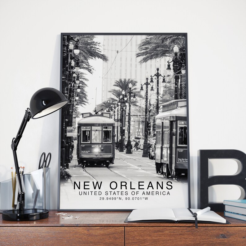 New Orleans Travel Poster New Orleans Print Wall Art Decor - Etsy