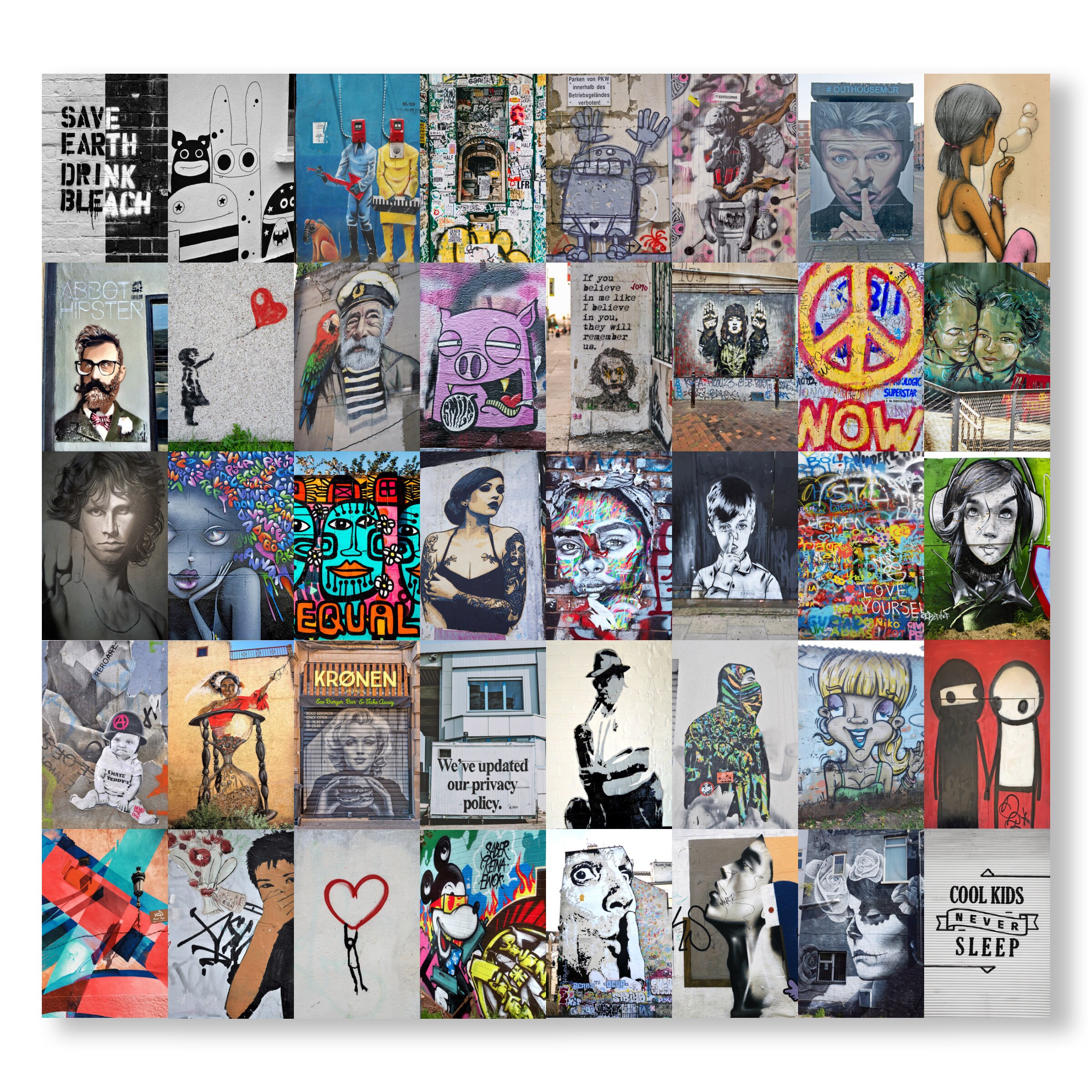 Graffiti Collage Kit Wall Decor, Aesthetic Wall Collage Kit, Purple ...