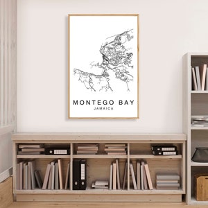 Montego Bay Map Montego Bay City Map Map Poster Map Print - Etsy