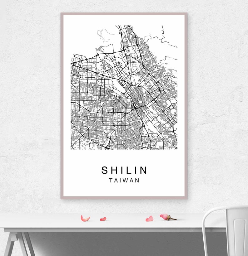 Shilin Map Shilin City Map Map Poster Map Print Shilin Map | Etsy