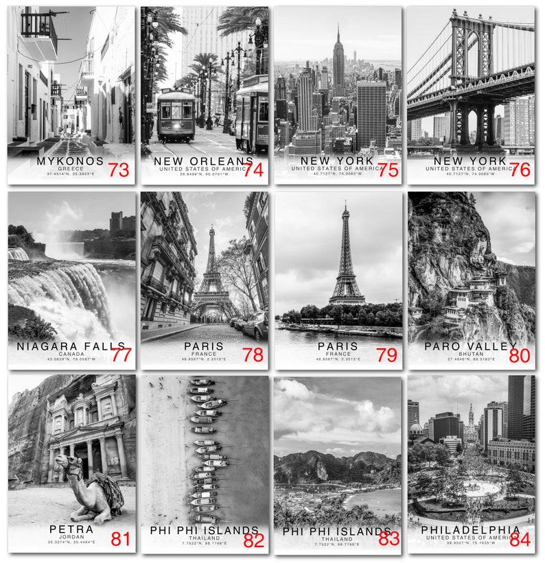 Travel Poster Cities Landmarks City Prints Minimalist - Etsy