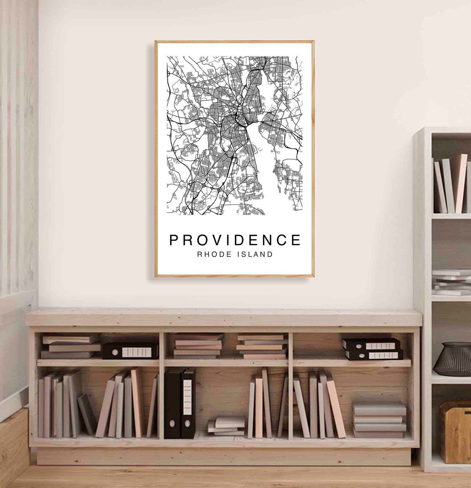 Providence Map Providence City Map Map Poster Map Print | Etsy