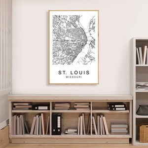 St. Louis Map Saint Louis City Map Map Poster Map Print | Etsy