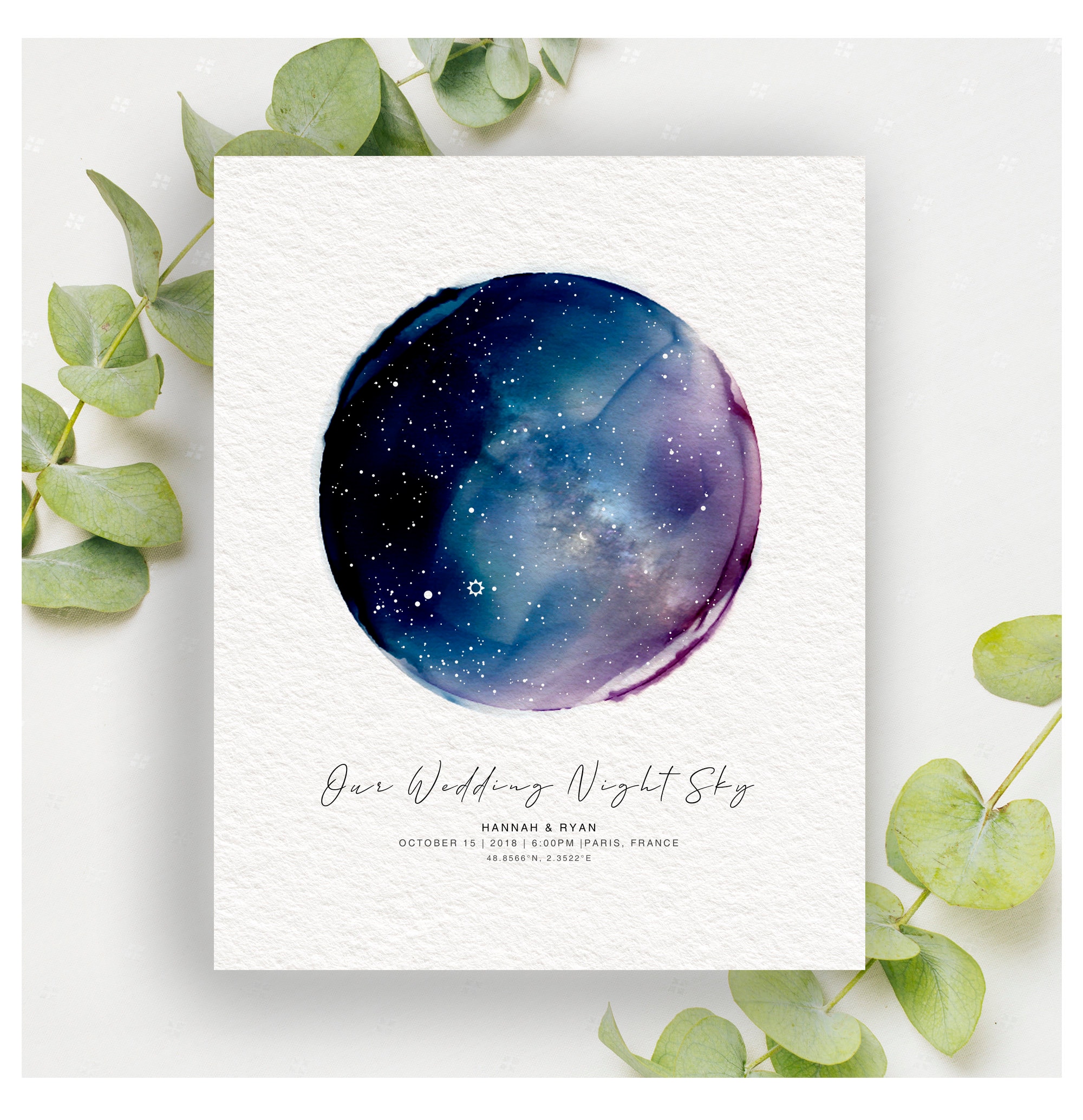 Custom Star Map Night Sky Print Star Map Constellation Map - Etsy Canada