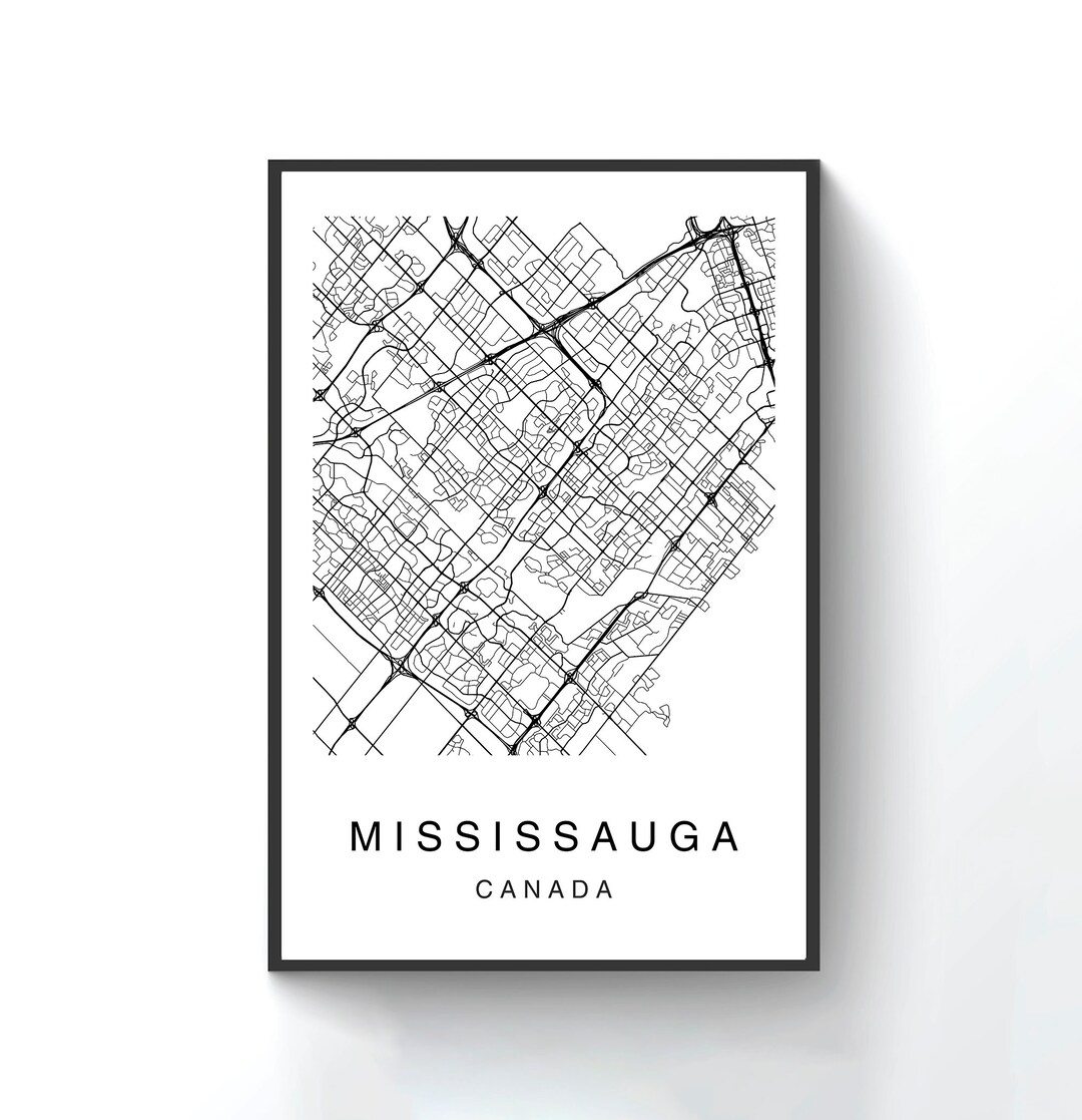 Mississauga Map Mississauga City Map Map Poster Map Print - Etsy