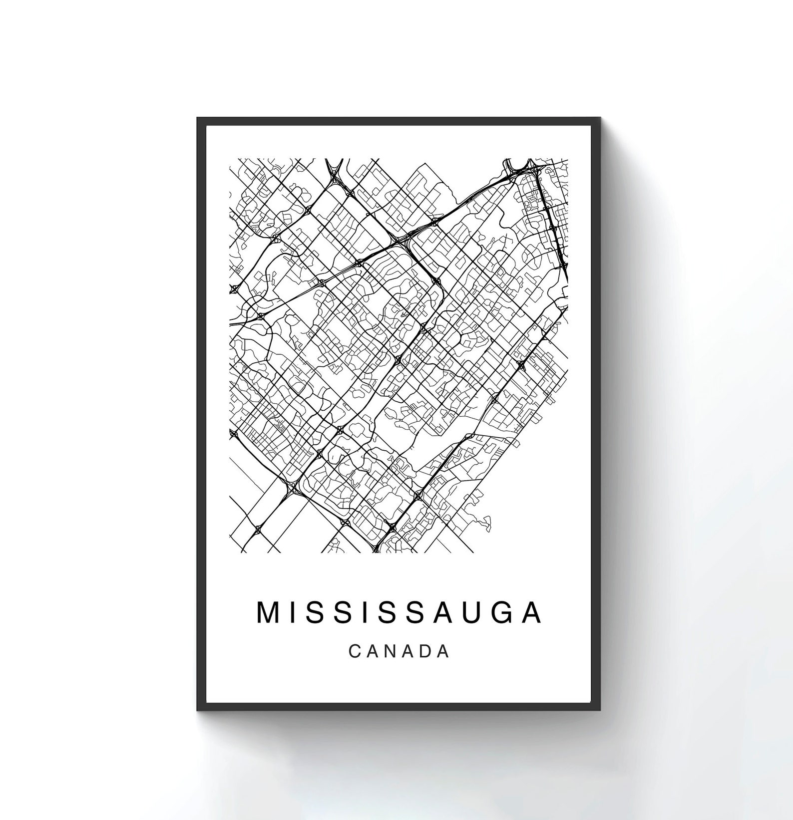 Mississauga Map Mississauga City Map Map Poster Map Print | Etsy