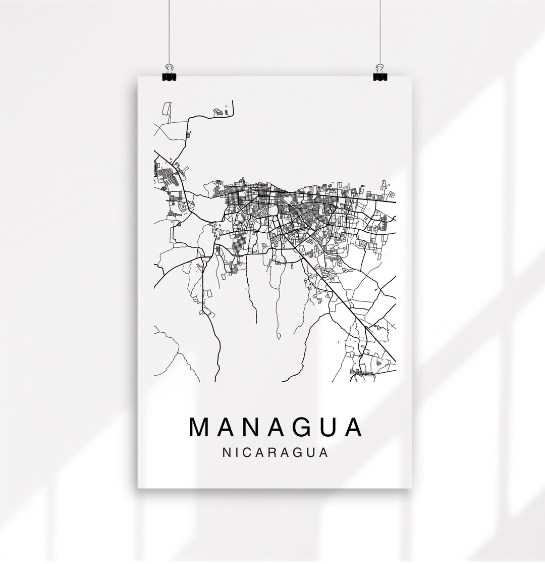 Mapa de Managua, Mapa de la ciudad de Managua, Mapa imprimible ...