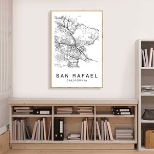 San Rafael Map Minimalist Map San Rafael Map Print San - Etsy