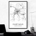 Cartago Map Cartago City Map Map Poster Map Print Cartago - Etsy