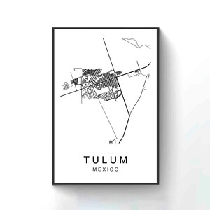 Tulum Map, Tulum City Map, Map Poster, Map Print, Tulum Map Poster ...